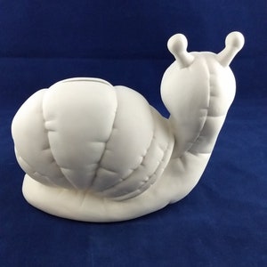 Ceramic Snail Bank, Ready to Paint Snail Bank, Softee Snail, Softy ...