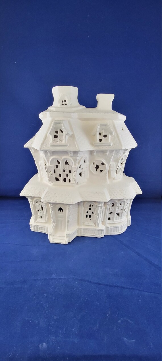 Haunted House Ceramic Haunted House Halloween Decorations | Etsy