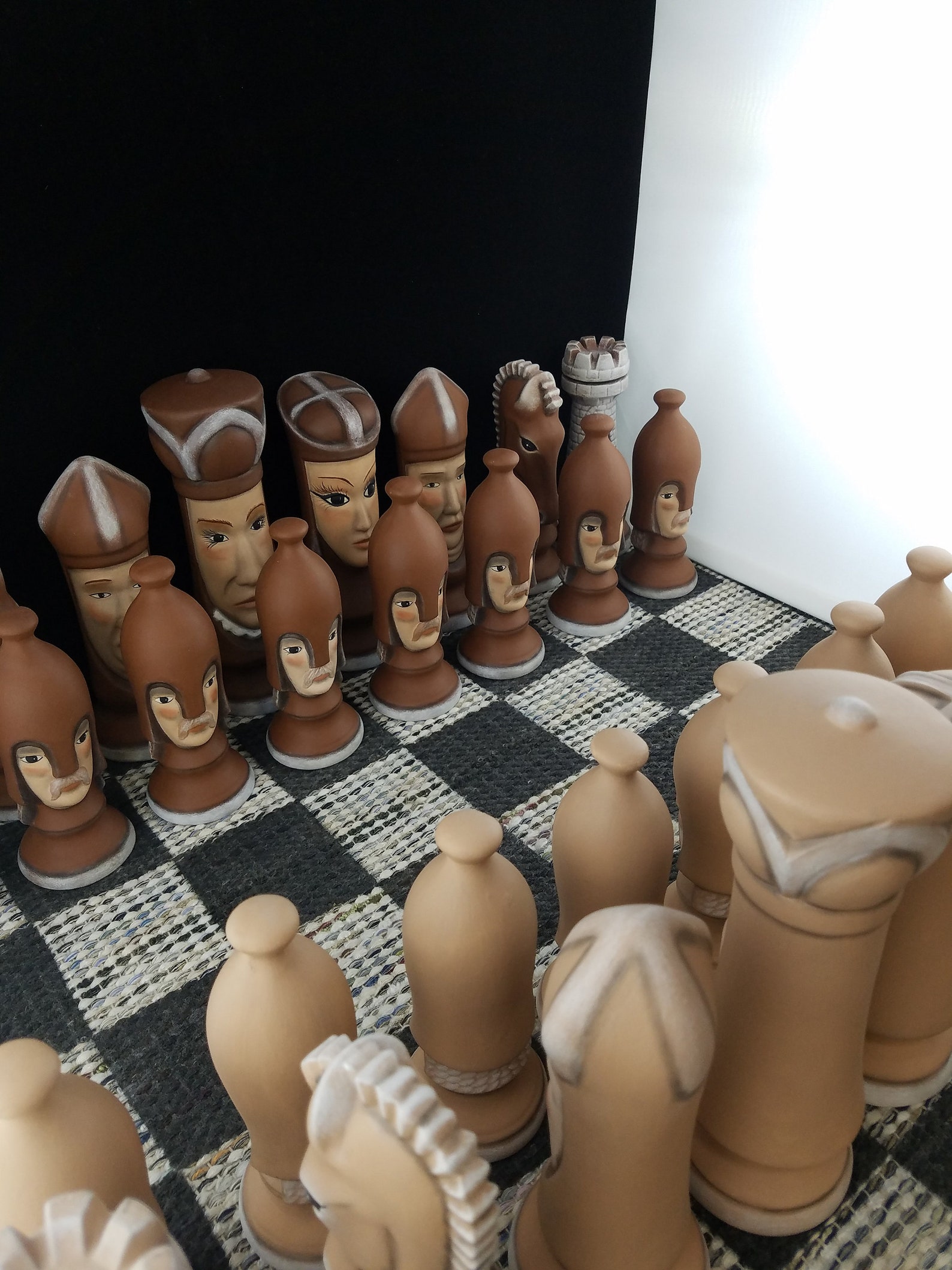 Ceramic Chess Set Chess Set Hand Painted Chess Set XL Chess - Etsy