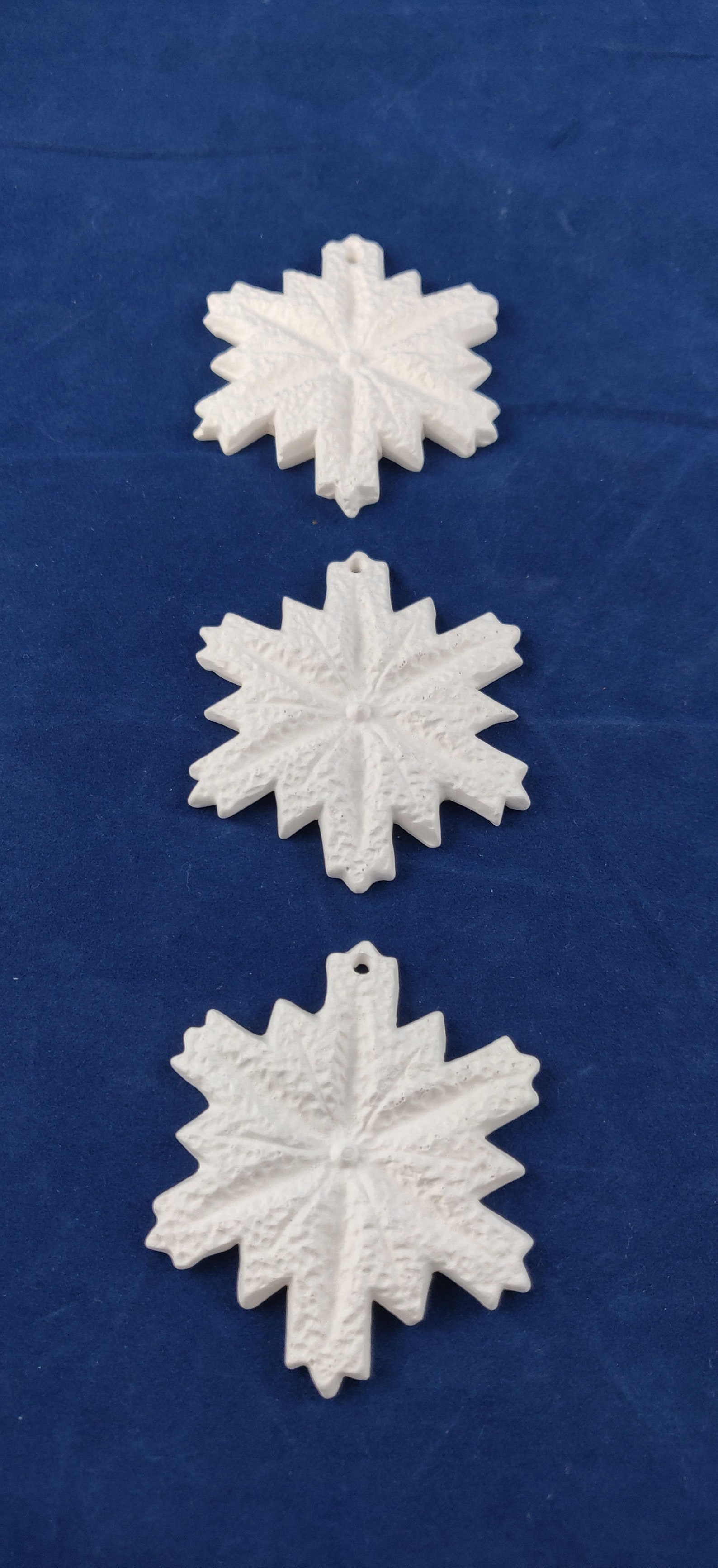 Ceramic Snowflake Ornaments set of 3 Ceramic Snowflake - Etsy