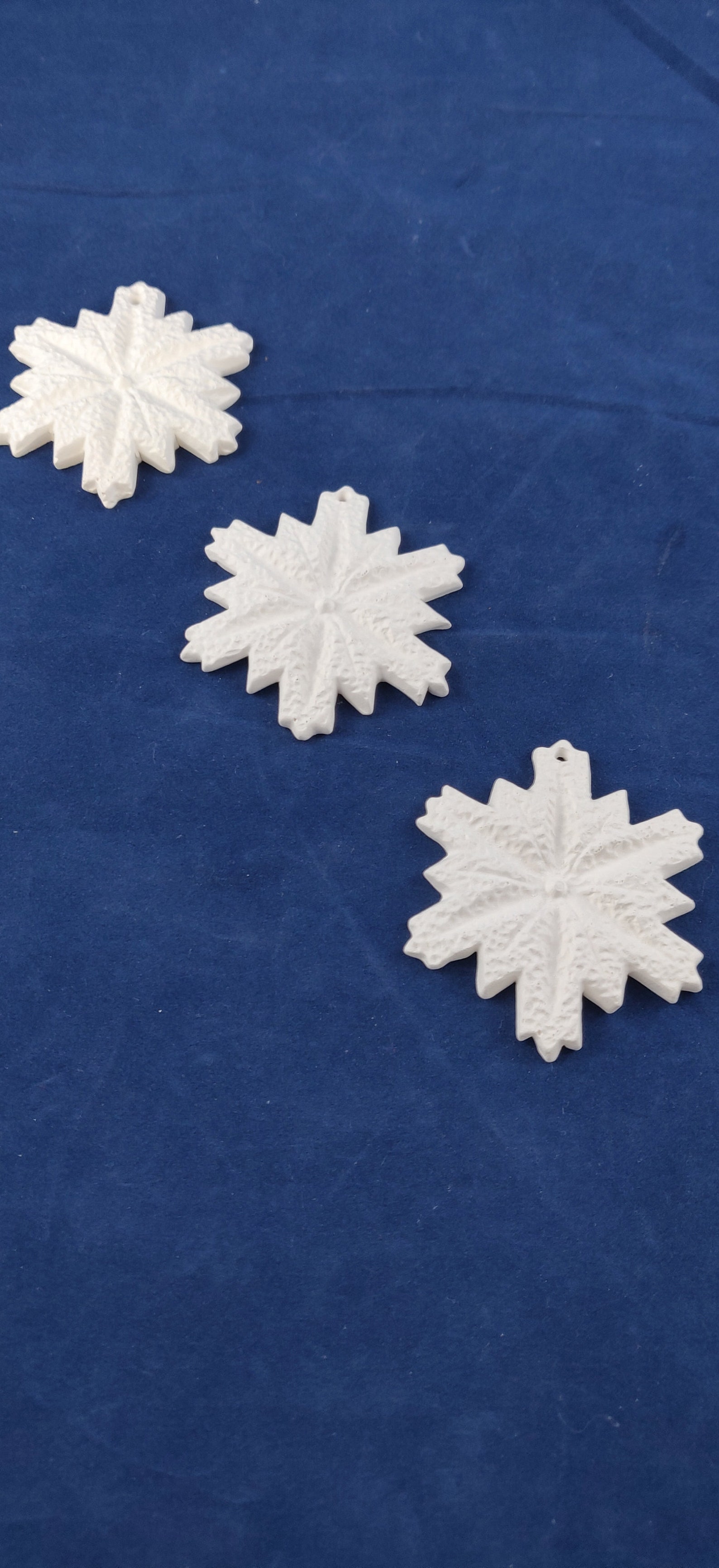 Ceramic Snowflake Ornaments set of 3 Ceramic Snowflake - Etsy