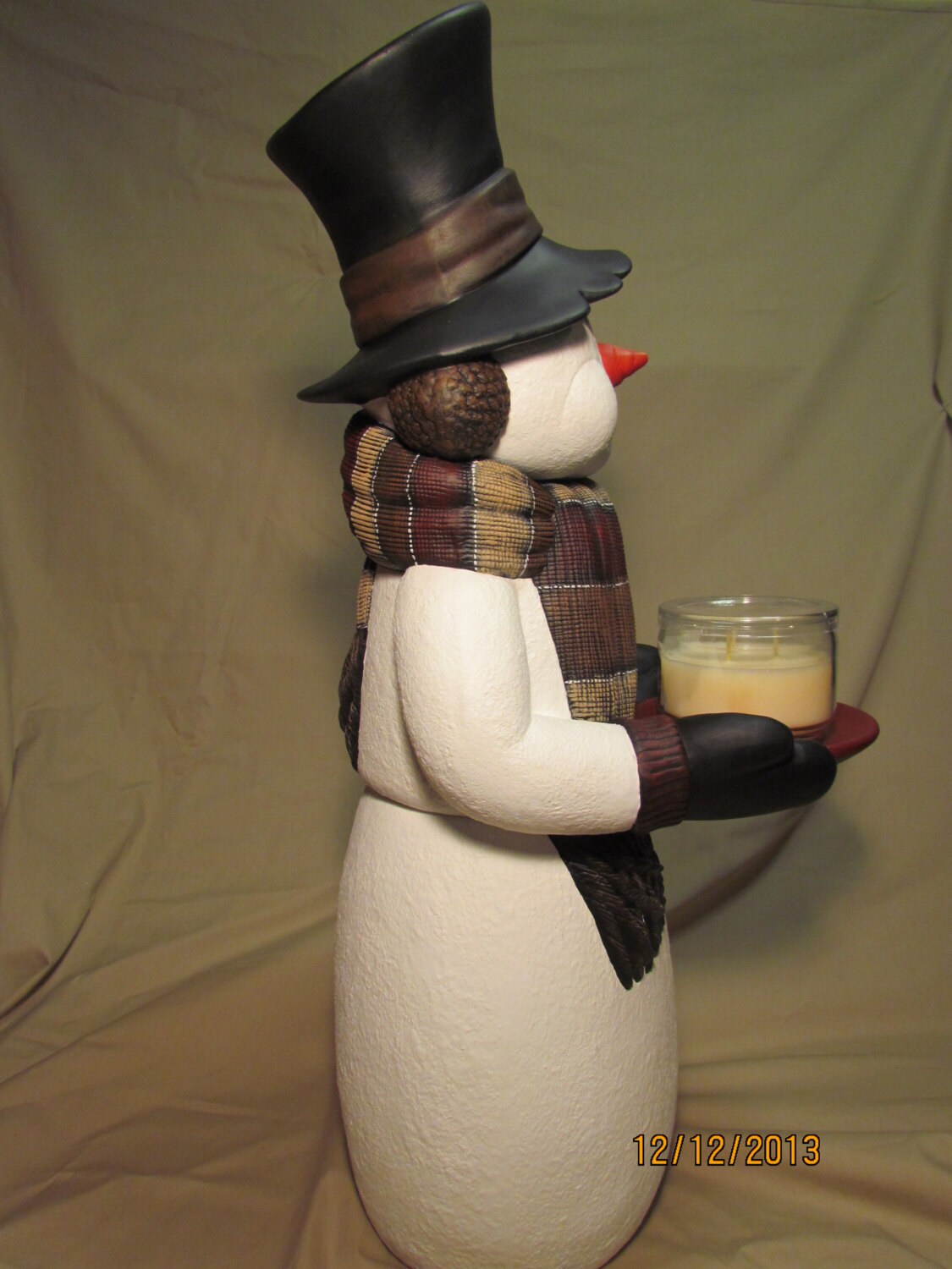 Ceramic Snowman XL Snowman Hand Painted Snowman Handmade - Etsy