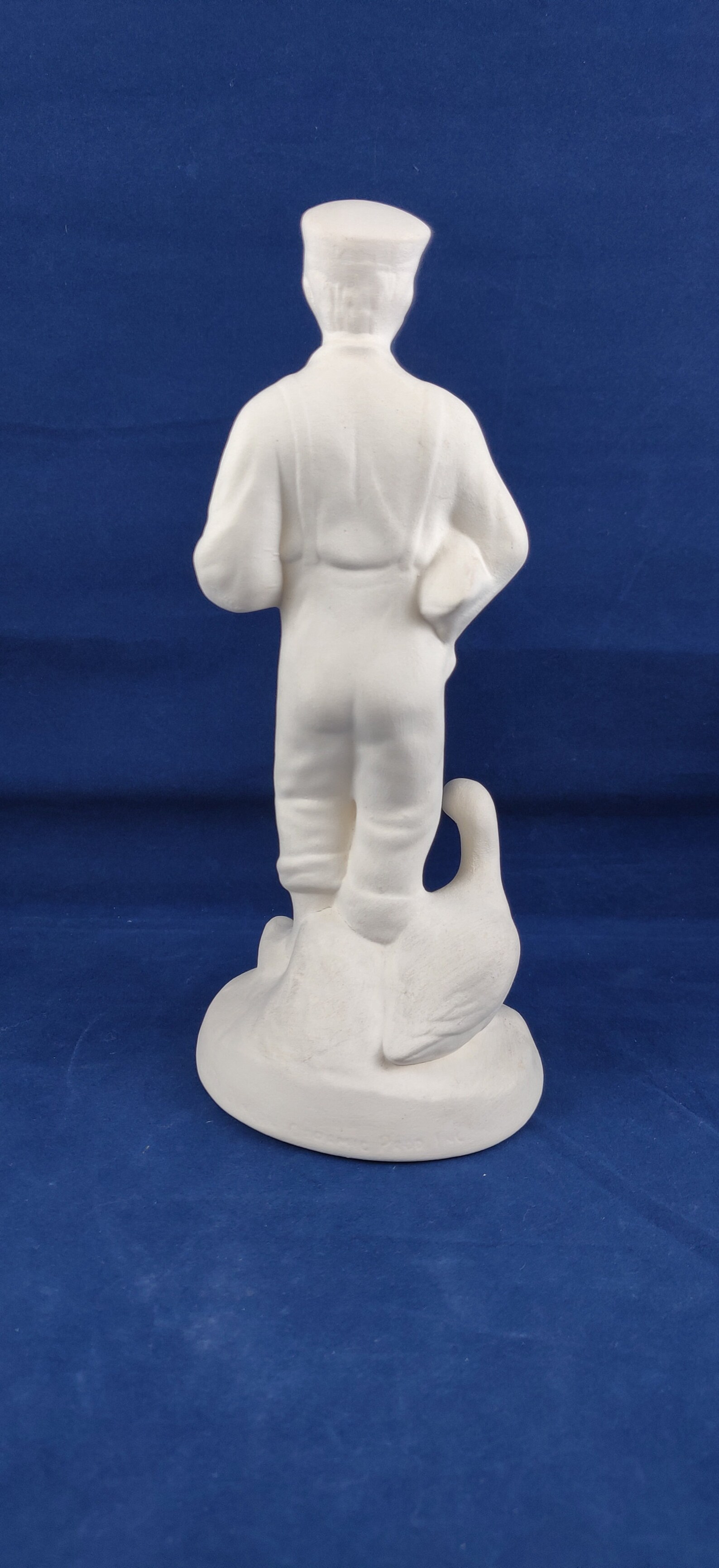 Ceramic Boy Figurine, Ceramic Farm Boy Holding a Goose, Dutch Boy ...