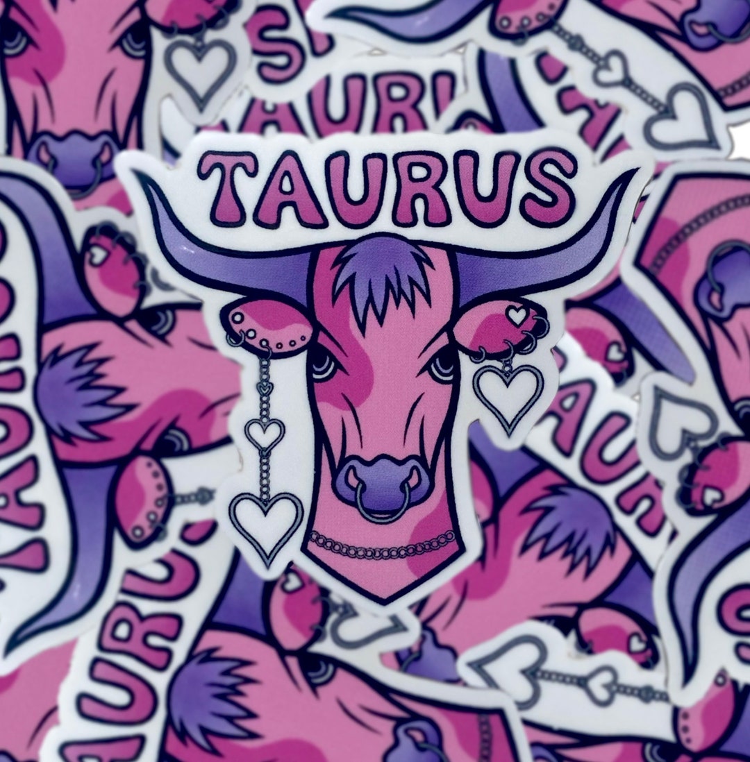 Taurus Sticker, Astrology Sticker, Horoscope Sticker, Gift for Taurus ...