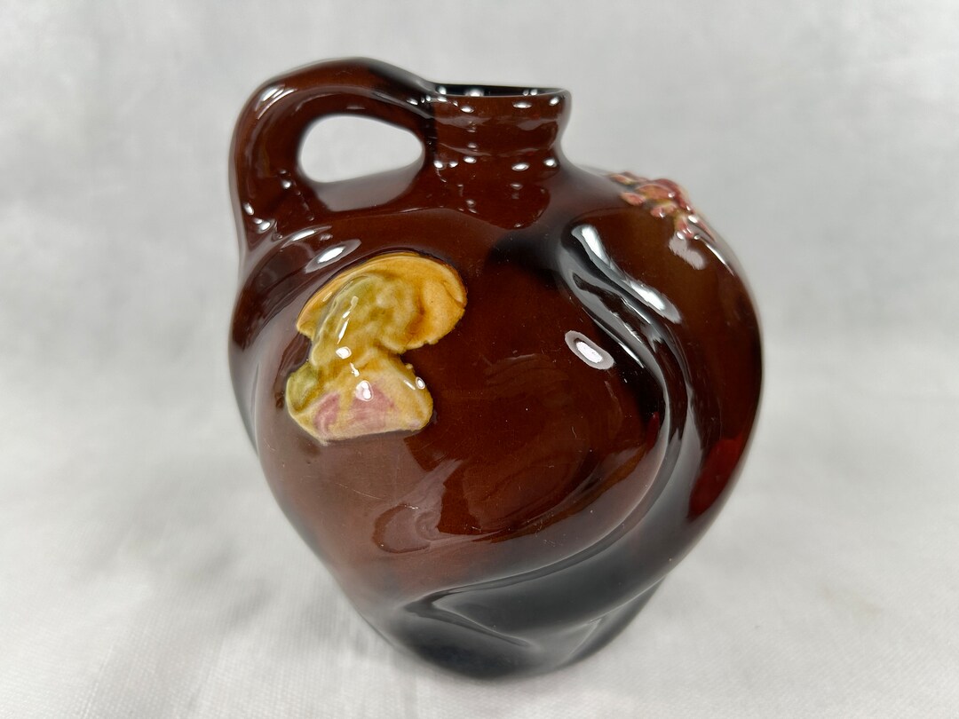 Peters and Reed Pottery Standard Glaze Swirl Jug Pitcher Applied Figure ...