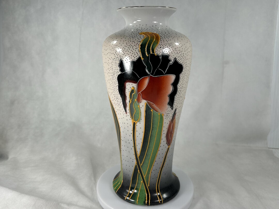 Rozane Ware Woodland IRIS 10.25 VASE Art Deco Speckled 1930s Tribute - Etsy