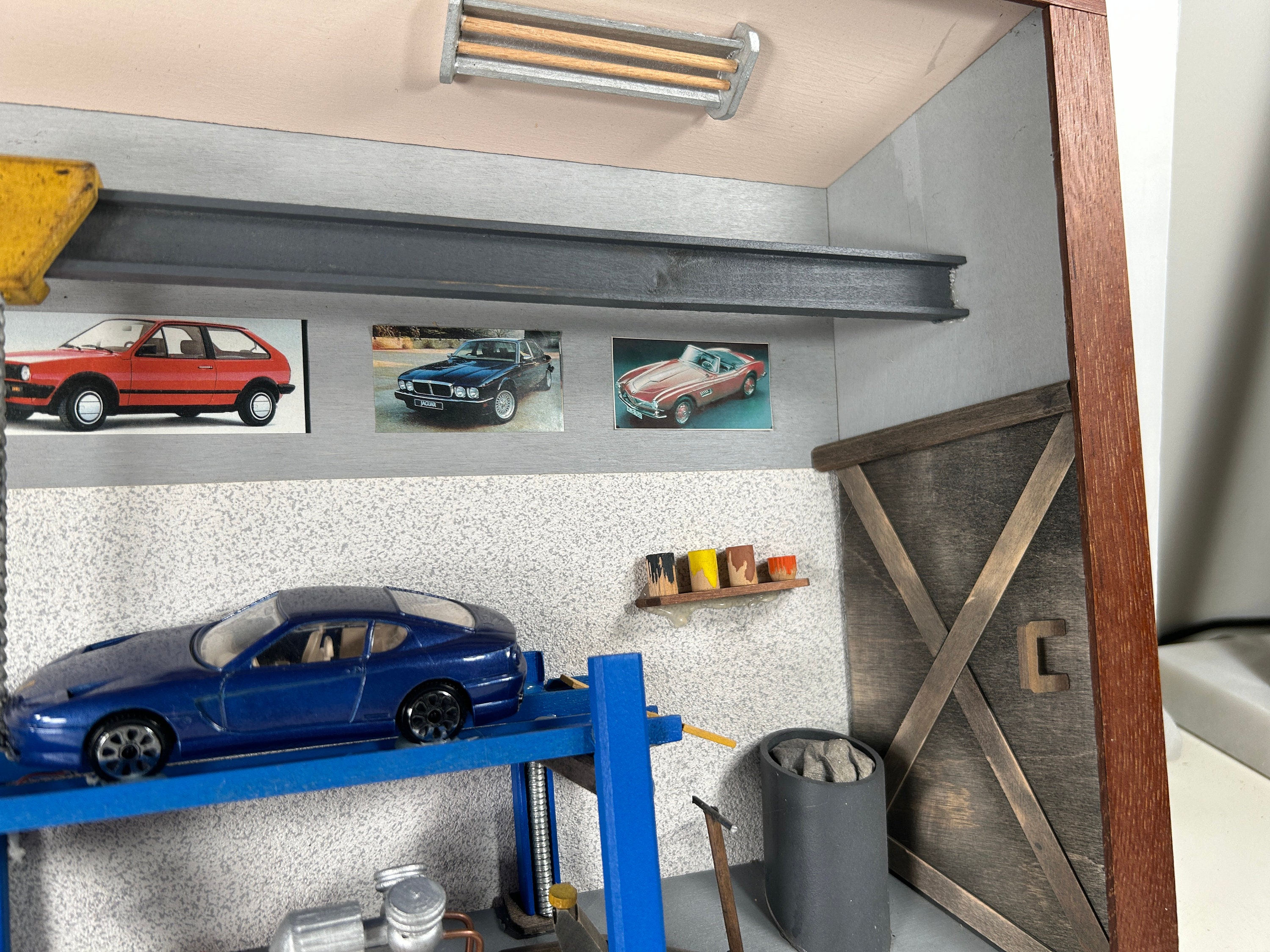 Road Art 3D Shadow Box Diorama Speed-shop Garage Ferrari 456GT ...