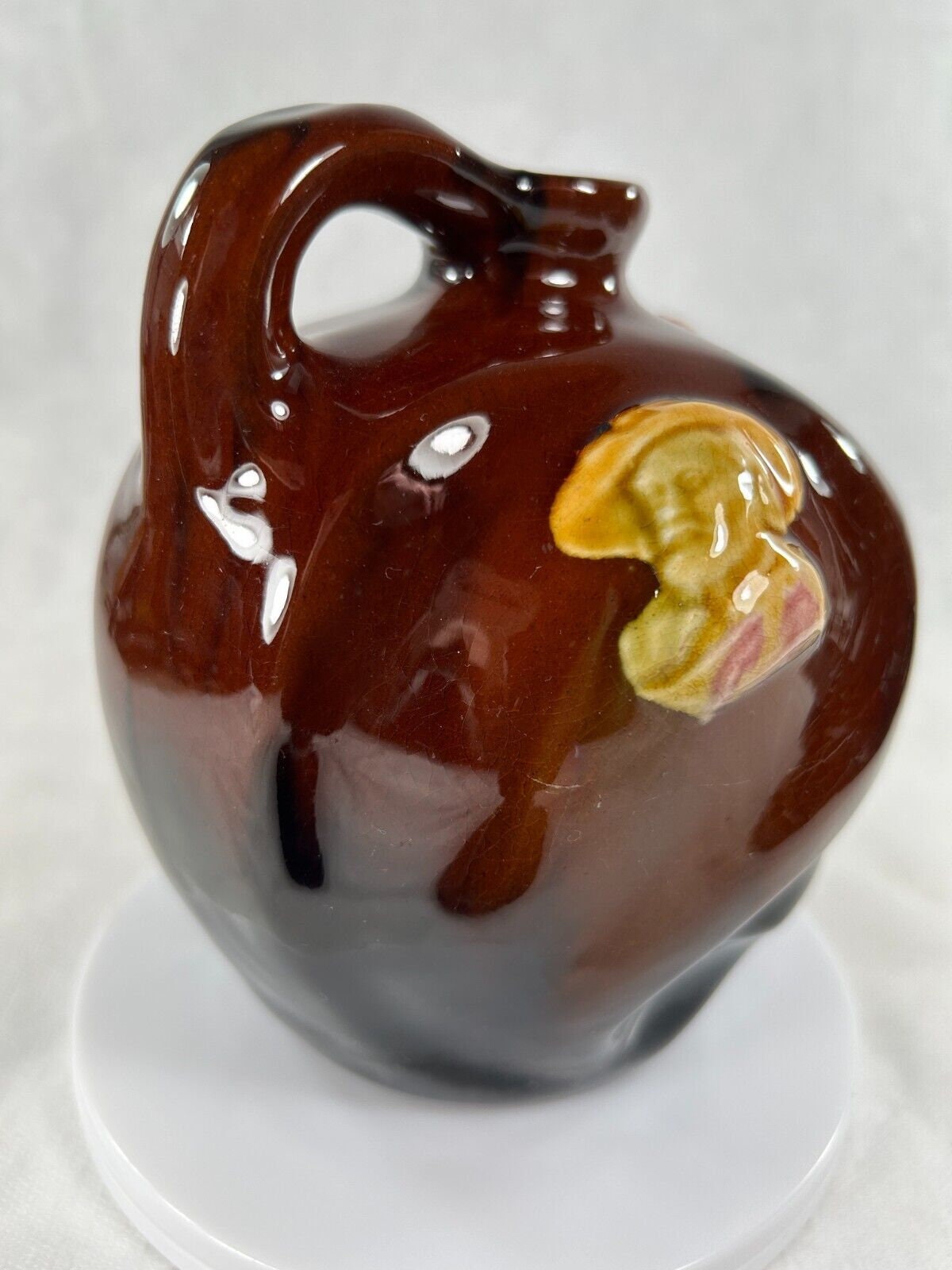 Peters and Reed Pottery Standard Glaze Swirl Jug Pitcher Applied Figure ...