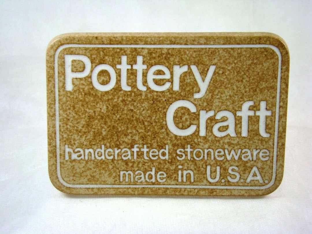 POTTERY CRAFT Mid-century Advertising Dealer Display Case SIGN Plague ...