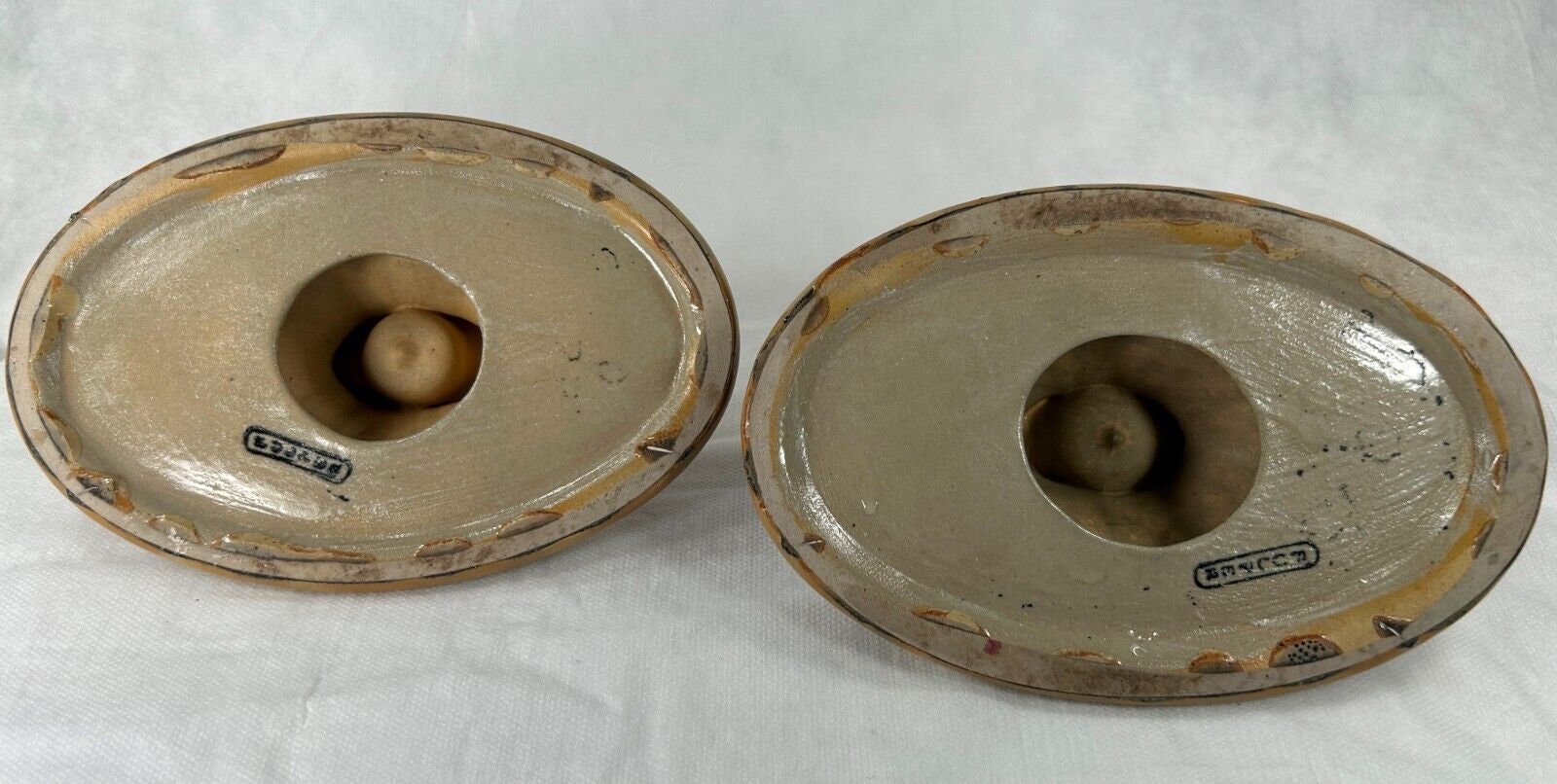 Fulper Art Pottery CAT'S EYE FLAMBE Candle Holders Signed - Etsy