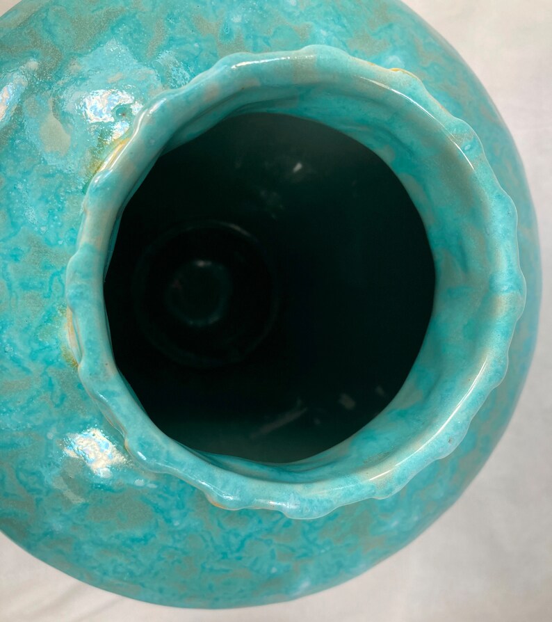 Roseville Art Pottery IMPERIAL II 1930 Music Note Vase Art Deco Mottled ...