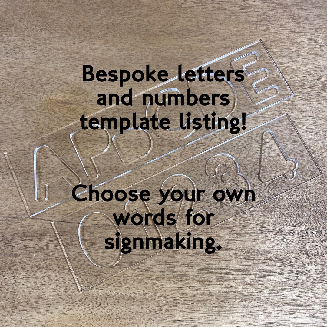 Bespoke Word Router Template: 5mm Clear Acrylic Sign Making Jig - Etsy UK