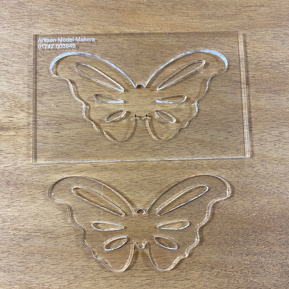 Woodworking Inlay Jig Butterfly Router Template - Clear Acrylic ...