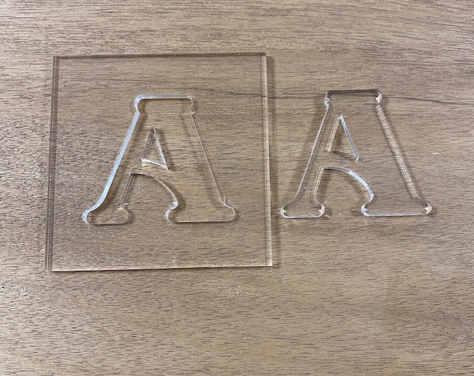 Small Letter Router Template, Individual Letters 65mm Tall. 5mm Clear ...
