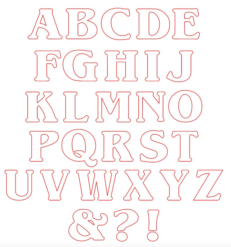 Acrylic Letter Router Template: 125mm Woodworking Jig - Etsy UK