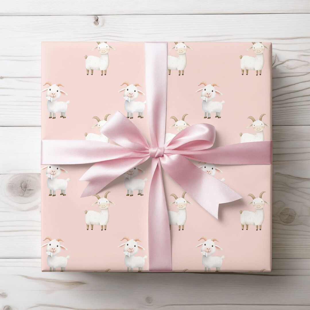 Cute Goat Wrapping Paper, Animal Print Gift Wrap, Eco-friendly - Etsy