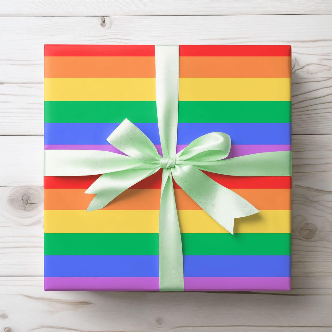 Wrapping Papers, LGBTQ+ Rainbow Color Gift Wrap, Pride Celebration Gift ...