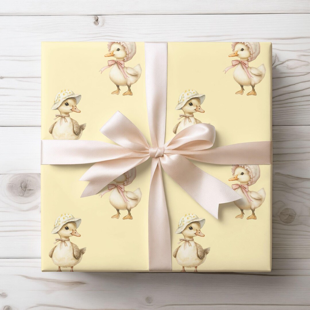 Duckling Gift Wrap – Charming Animal Print Wrapping Paper - Etsy Australia