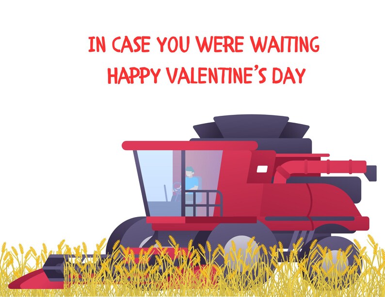 Whimsical Valentine's Day Cards for Farmers - Instant Download - Etsy