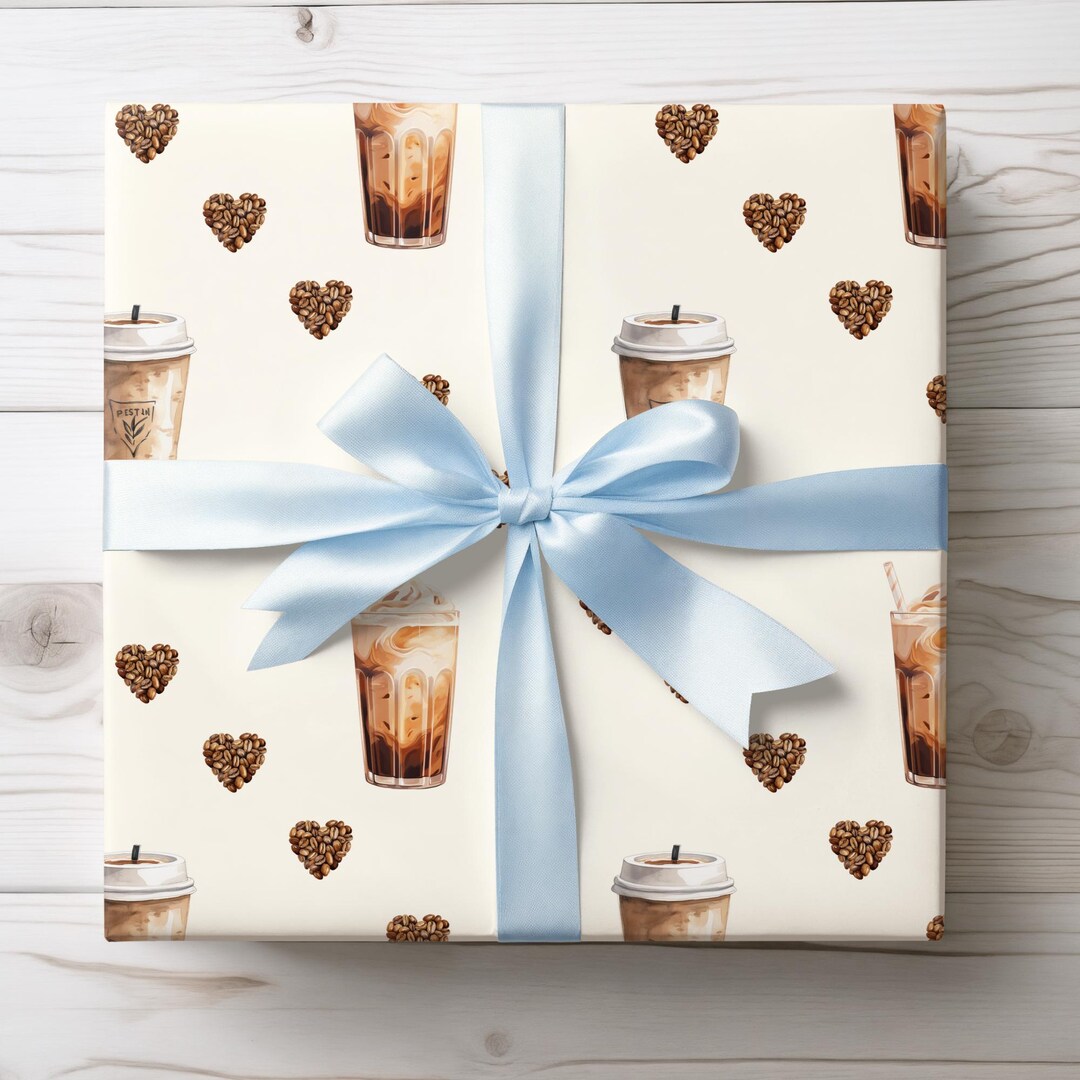 Brewtiful Day, Coffee Lovers Wrapping Paper - Etsy