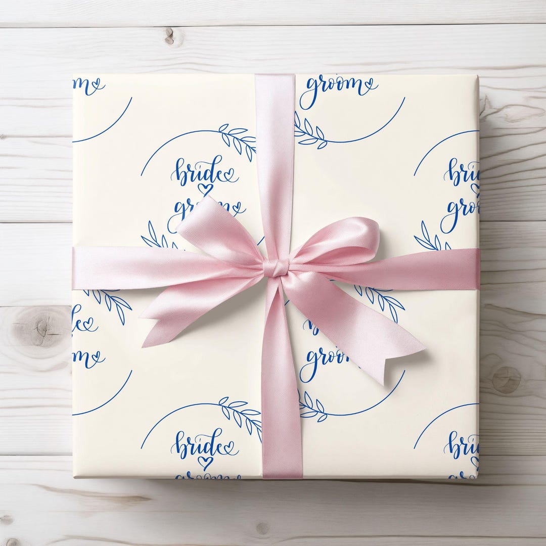 Wedding Wrapping Papers, Bride & Groom Gift Wrap, Bridal Shower ...