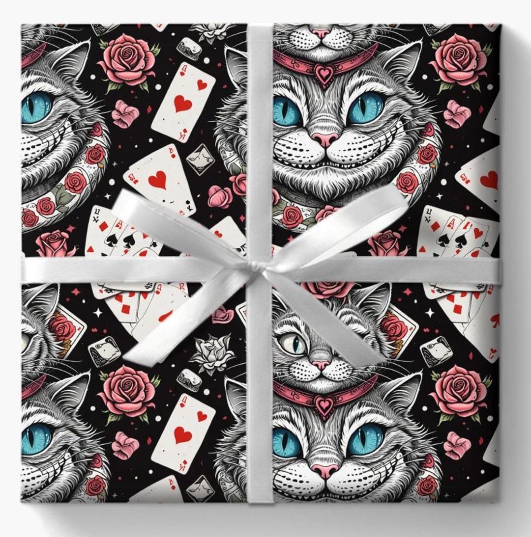 Colorful Trippy Gift Wrap Featuring Cheshire Cat - Etsy