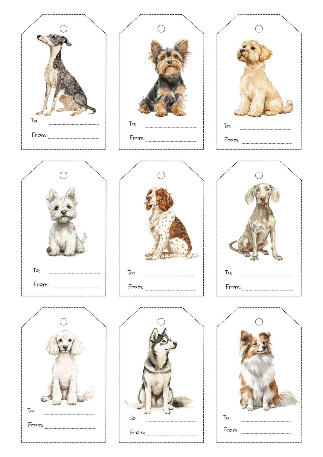 Lokipawz Dog Gift Tag Set - Etsy