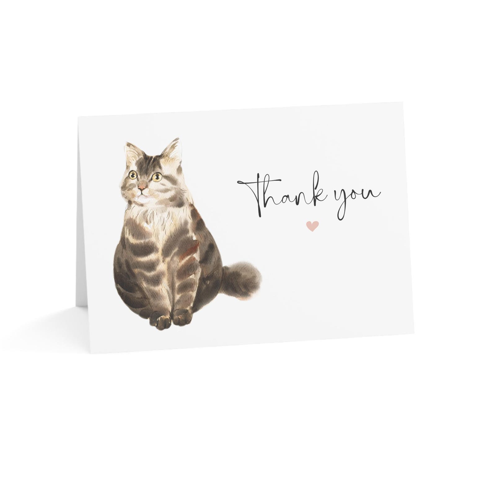 Charming Tabby Cat Thank You Note - Show Your Gratitude to Your Pet ...
