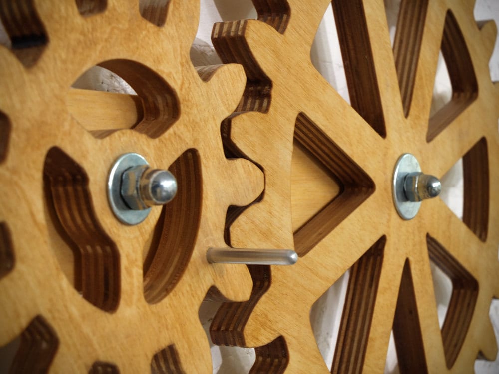 Mechanical Wall Art. Kinetic Wall Art Decor. Rotating Wooden Gears Wall ...