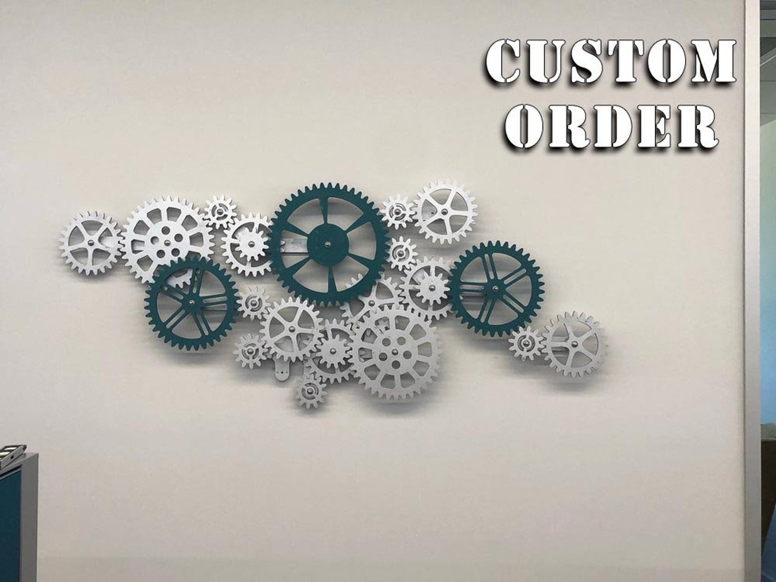 Self-rotating Gears Wall Decor. Moving Gears. Industrial Wall - Etsy