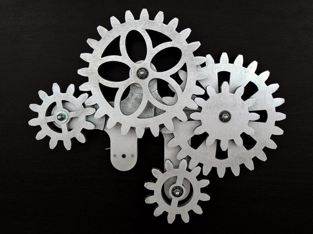 Gears Wall Decor Self-rotating. Kinetic Wall Art. Mechanical Home Decor ...