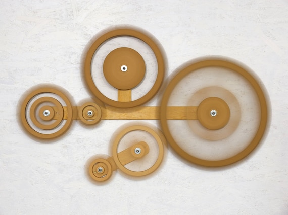 Mechanical Wall Art. Kinetic Wall Art Decor. Rotating Wooden | Etsy