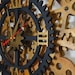 32" Rotating Gears Wall Clock. Industrial Wall Clock. Large Steampunk ...