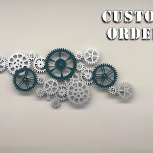 Gears Wall Decor Self-rotating. Kinetic Wall Art. Mechanical Home Decor ...