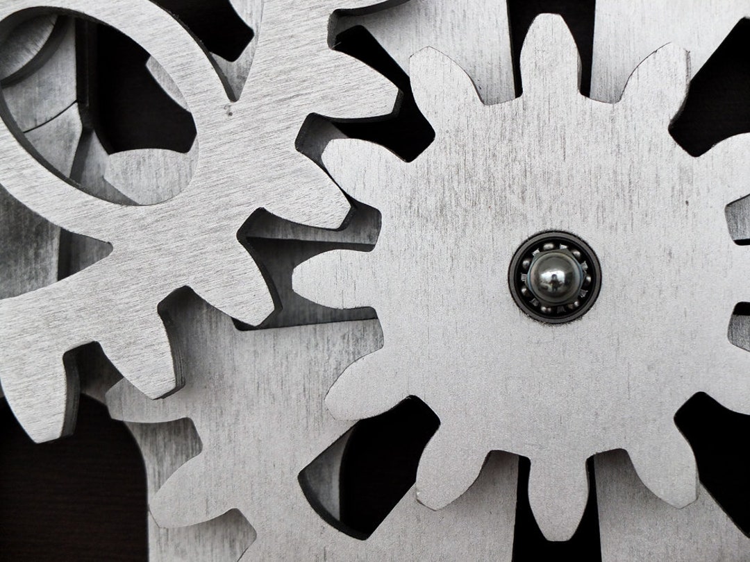 Self-rotating Gears Wall Decor. Moving Gears. Industrial Wall Decor ...