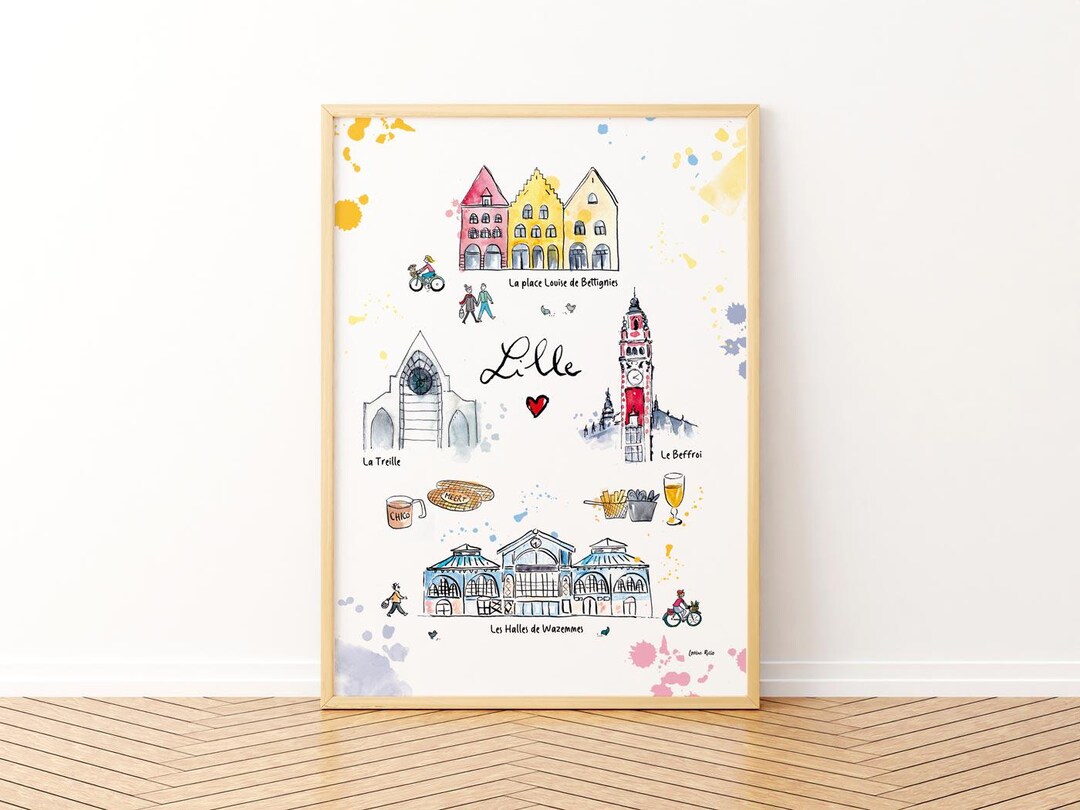 Lille – Bilderbuch Lille – Poster A4 oder A3 ...