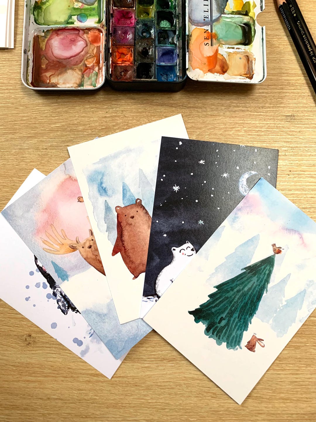Set of Postcards - Set of Cards - Illustrations - Etsy