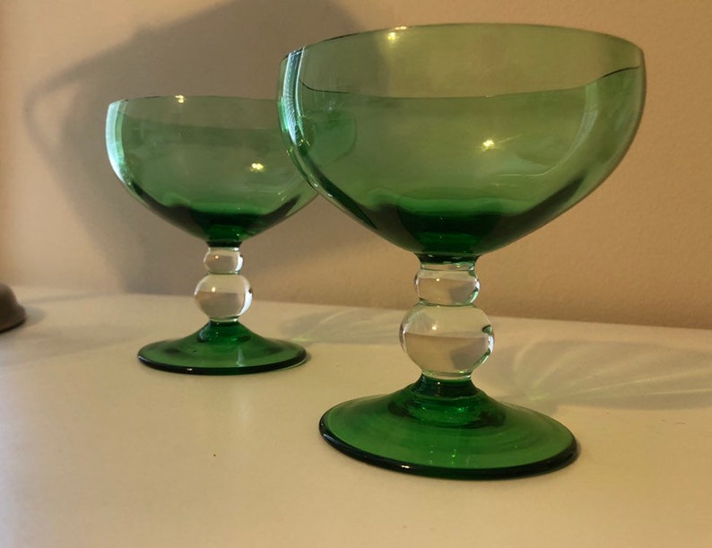 Luminarc Arcoroc France / Mid Century Green Glass/emerald - Etsy