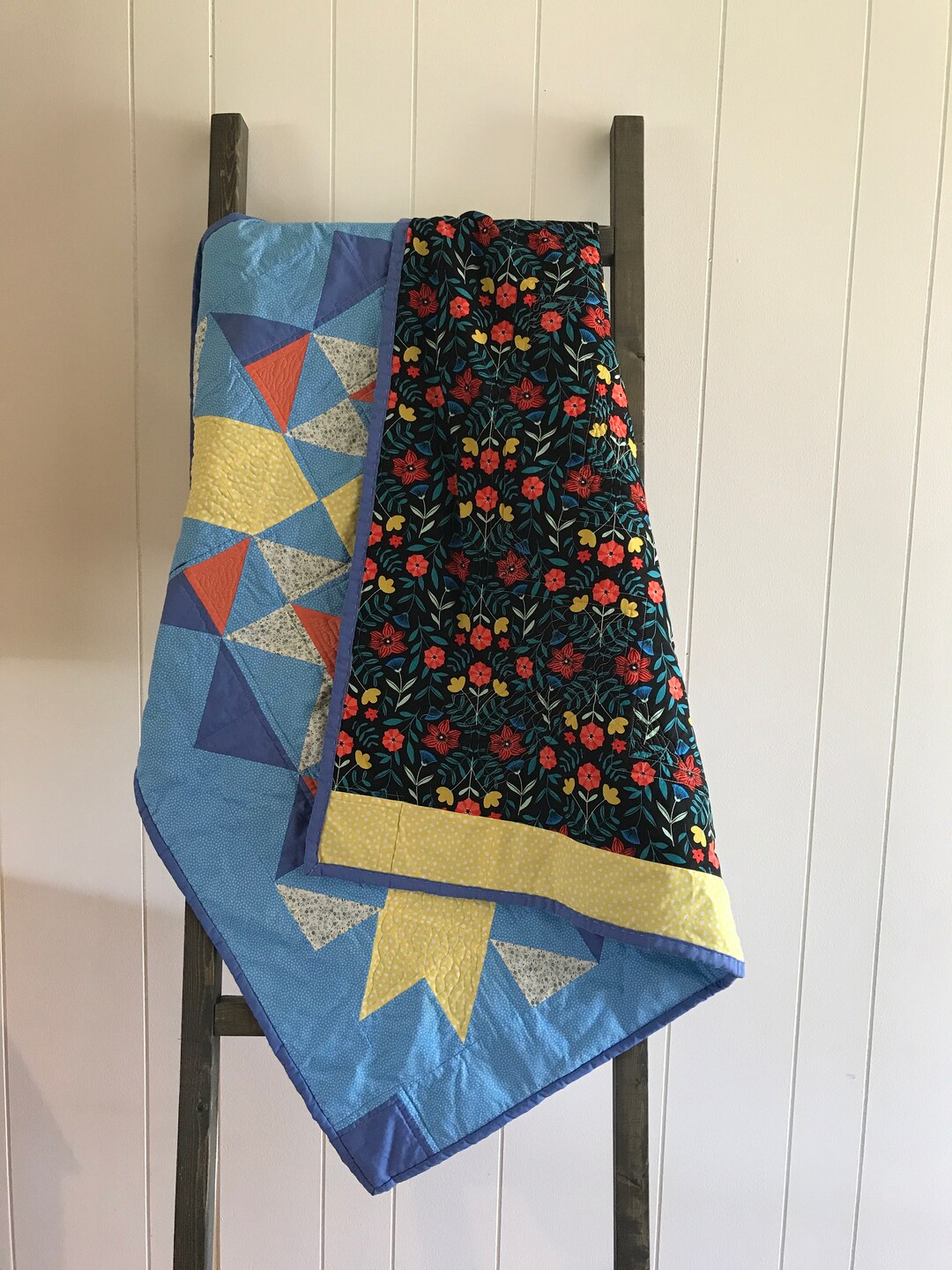 Baby Sunshine Day Quilt | Modern Baby Girl Quilt | Handmade, One-of-a ...