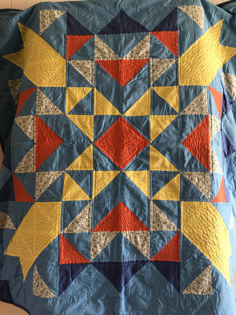 Baby Sunshine Day Quilt Modern Baby Girl Quilt Handmade - Etsy