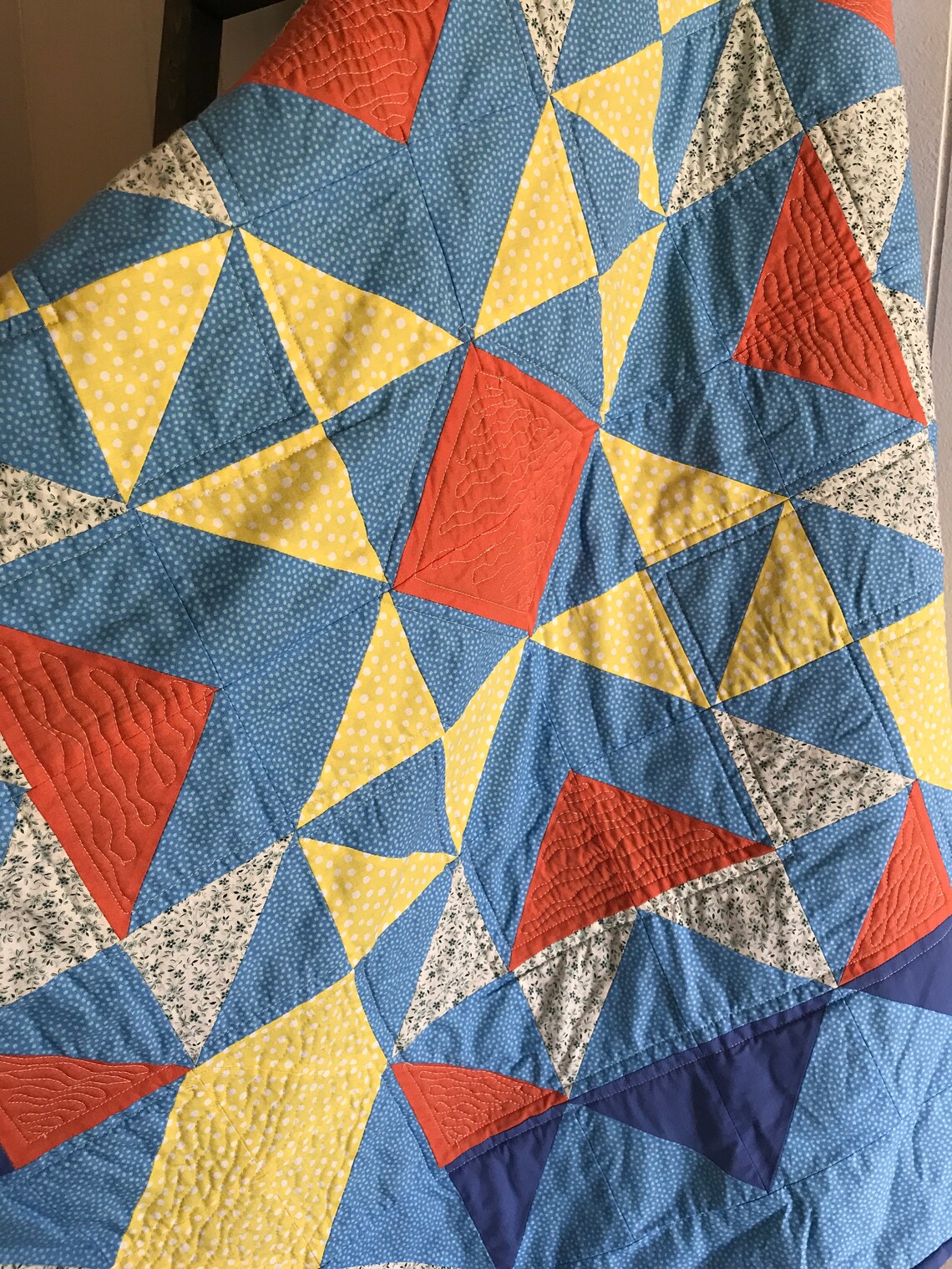 Baby Sunshine Day Quilt Modern Baby Girl Quilt Handmade - Etsy