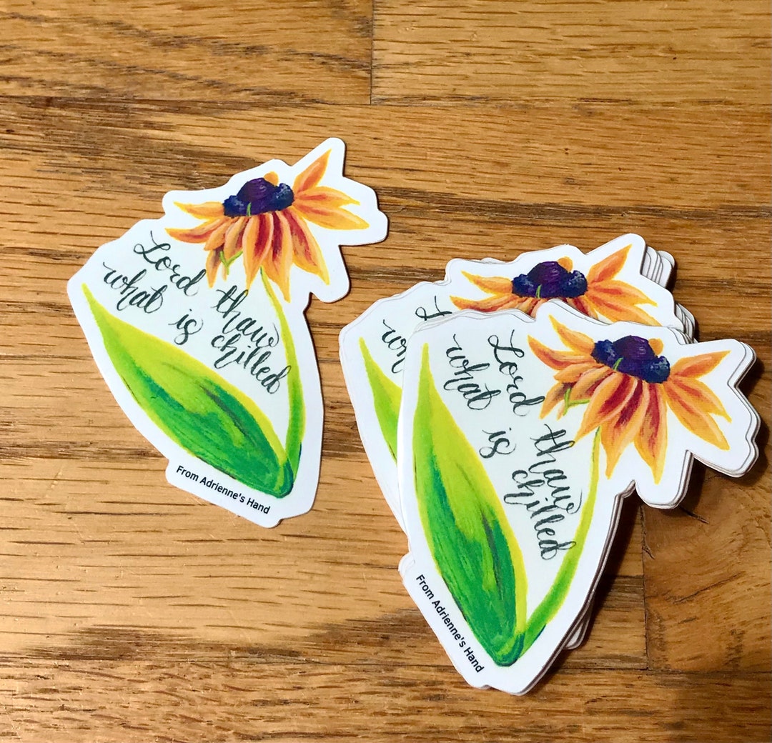 Black-eyed Susan Prayer Catholic Vinyl Sticker Botanical Sticker ...