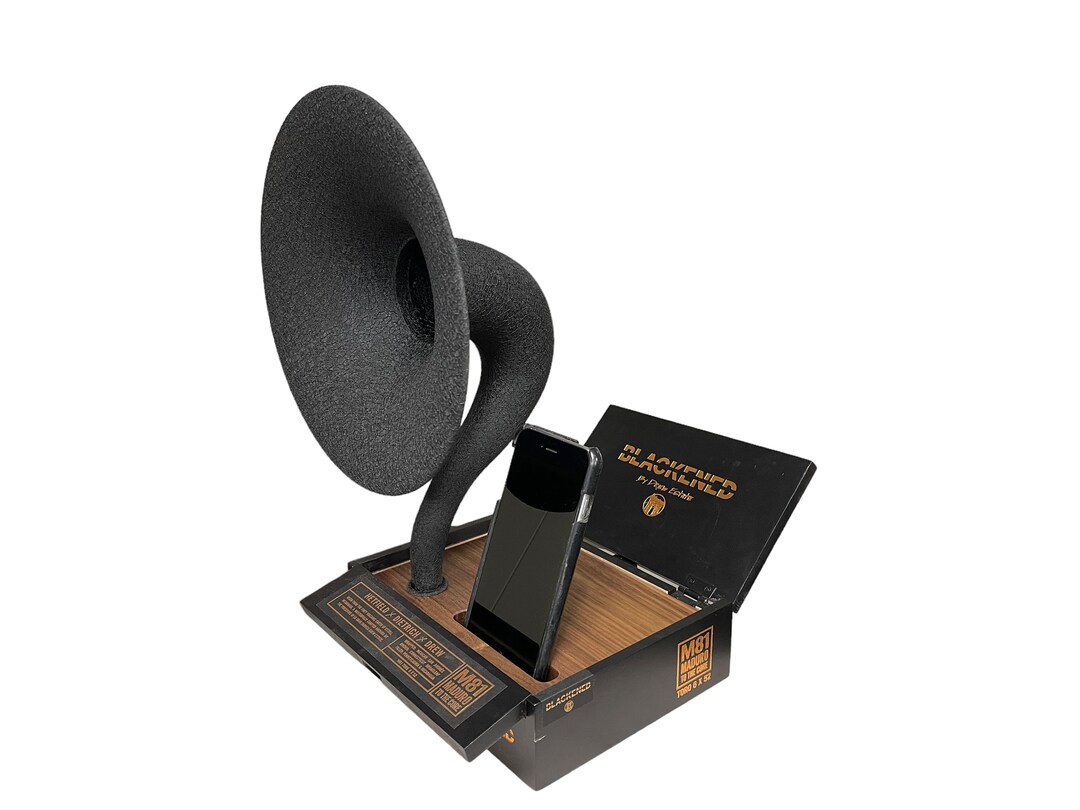 Cigar Box Gramophone Phone Amplifier, iPhone Gramophone Speaker - Etsy