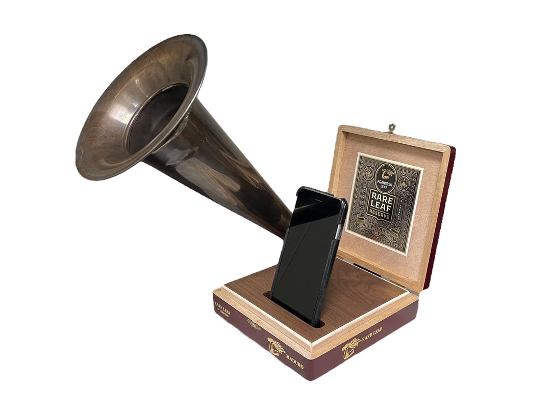 Cigar Box Phonograph Phone Amplifier, iPhone Phonograph Speaker - Etsy