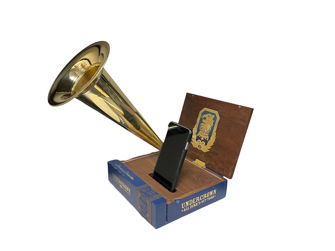 Cigar Box Phonograph Phone Amplifier, iPhone Phonograph Speaker - Etsy