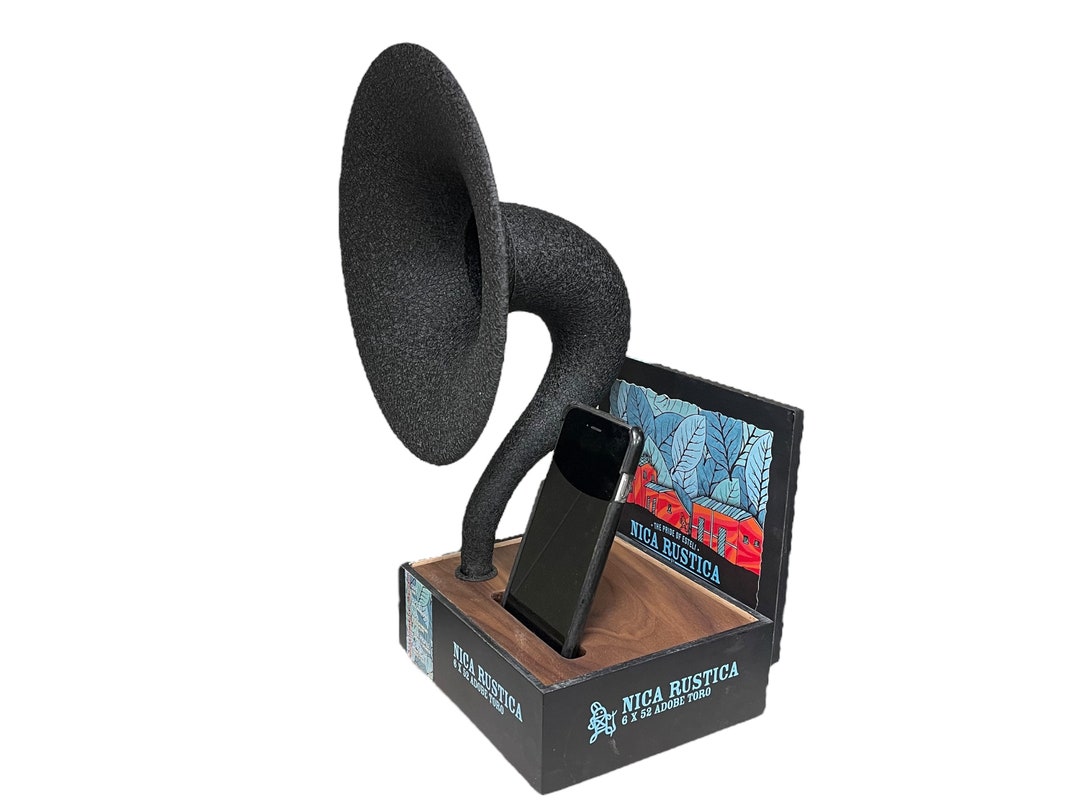 Cigar Box Gramophone Phone Amplifier, iPhone Gramophone Speaker - Etsy