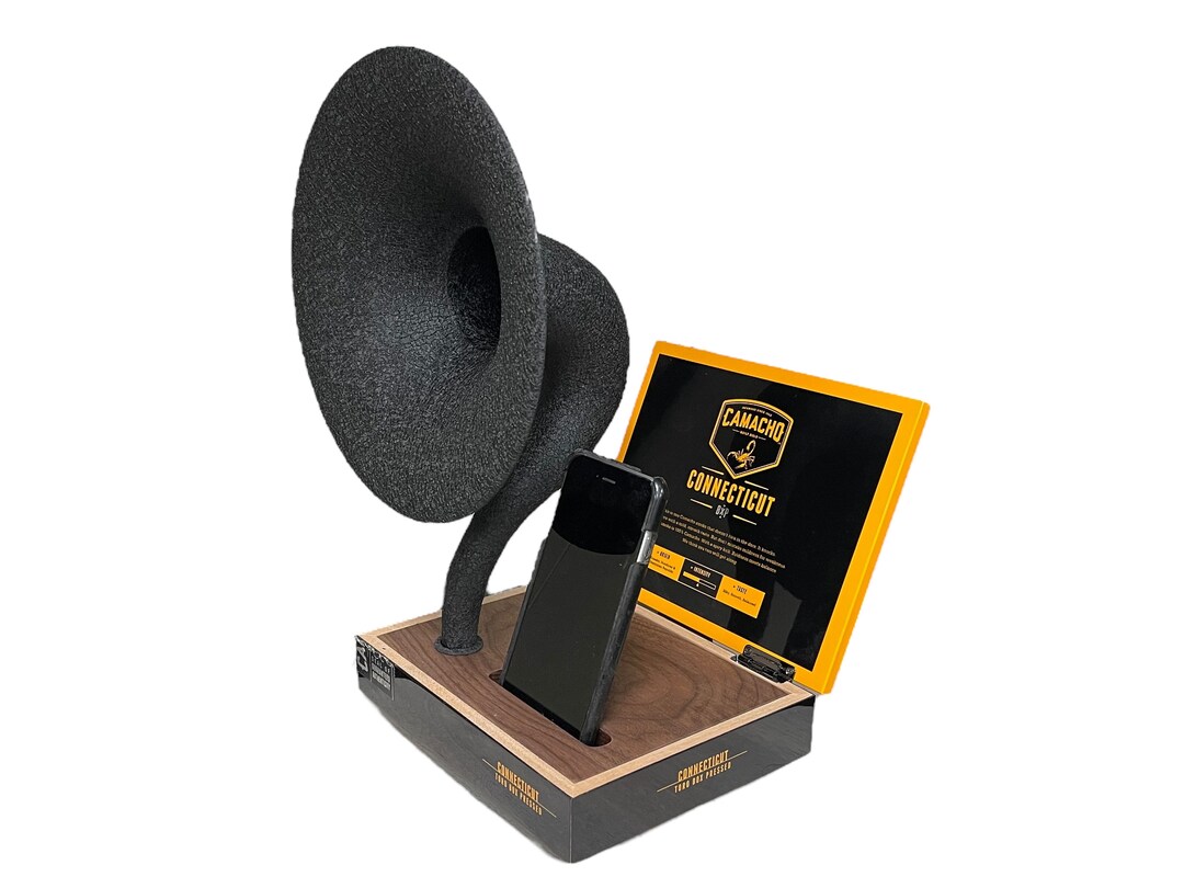 Cigar Box Gramophone Phone Amplifier, iPhone Gramophone Speaker - Etsy