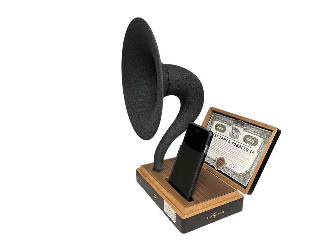 Cigar Box Gramophone Phone Amplifier, iPhone Gramophone Speaker - Etsy