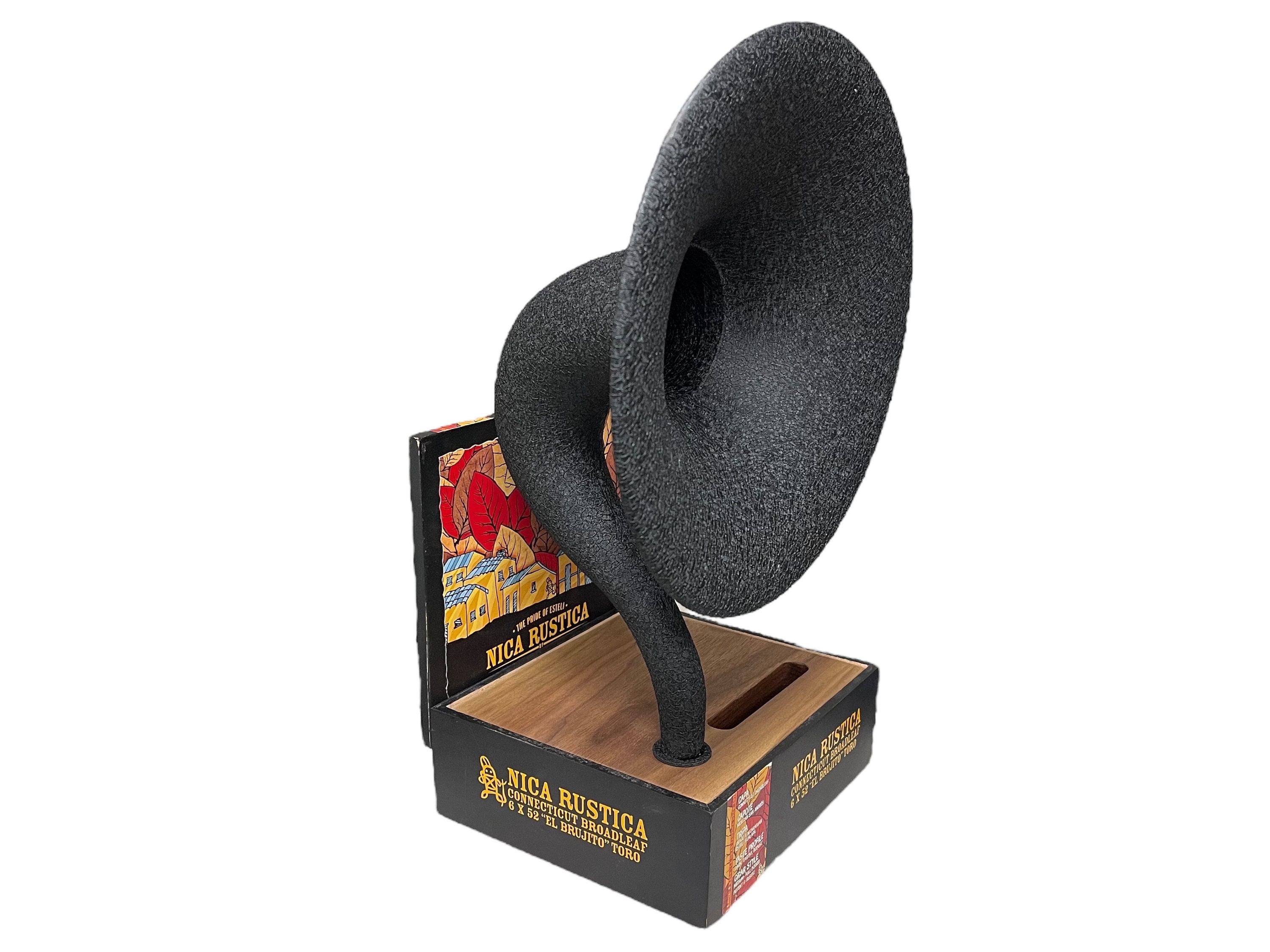 Cigar Box Gramophone Phone Amplifier, iPhone Gramophone Speaker - Etsy