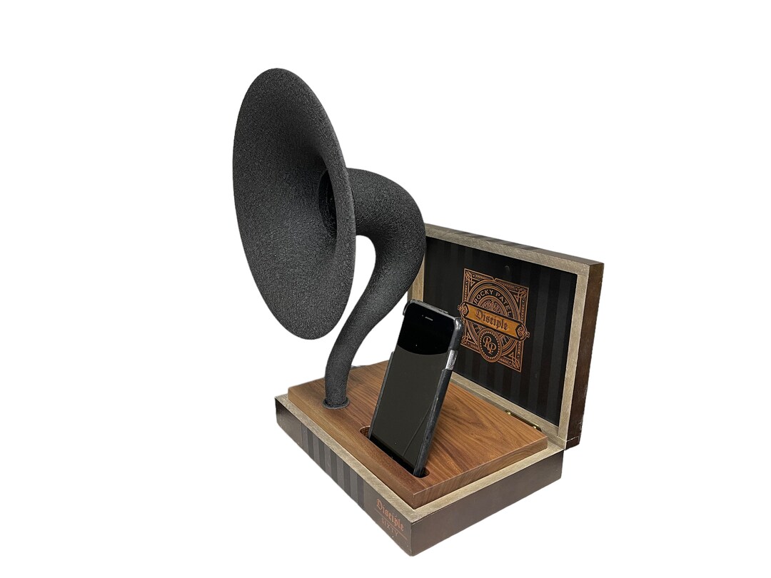 Cigar Box Gramophone Phone Amplifier, iPhone Gramophone Speaker - Etsy